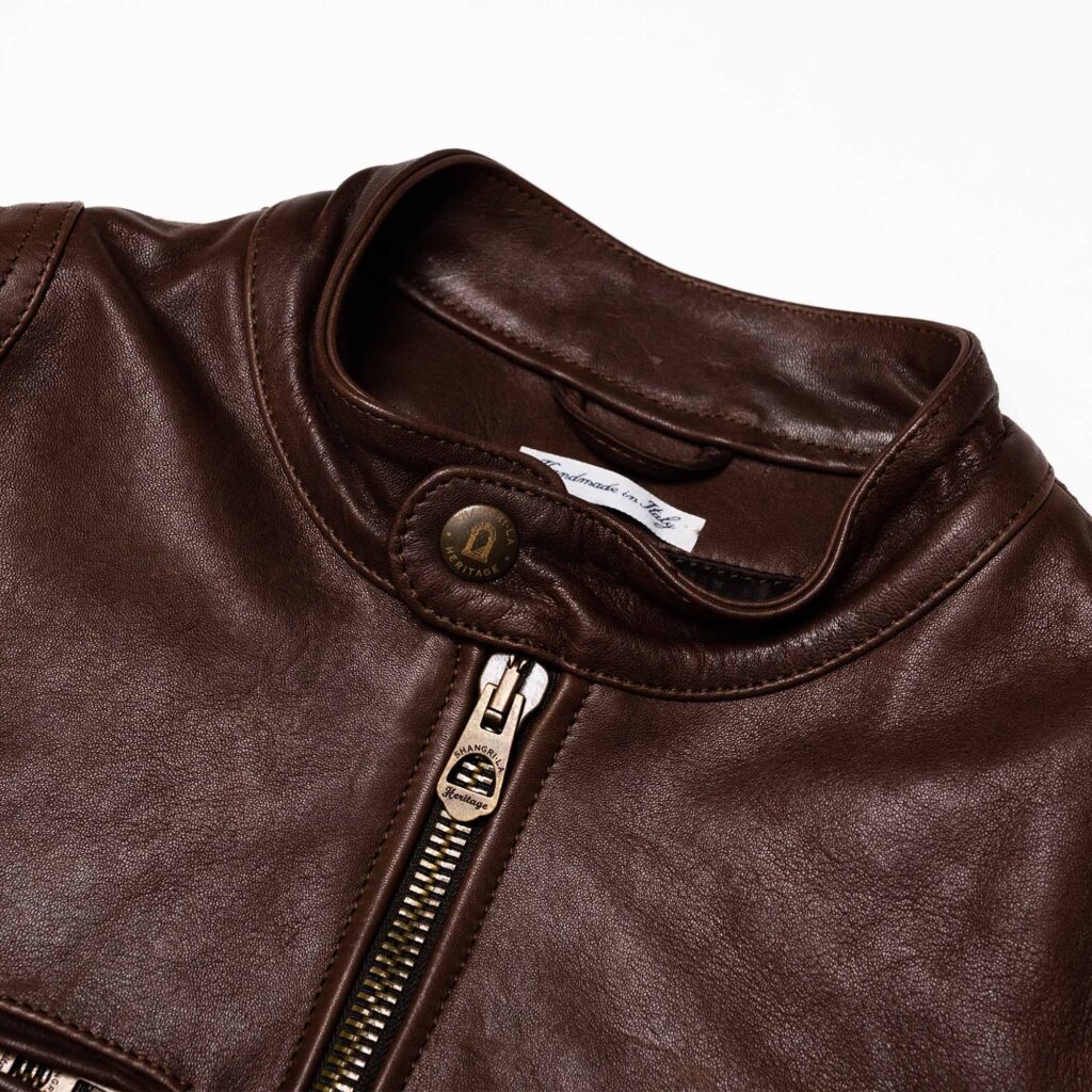 “Café Racer” Brown Leather Jacket - Shangri-la Heritage