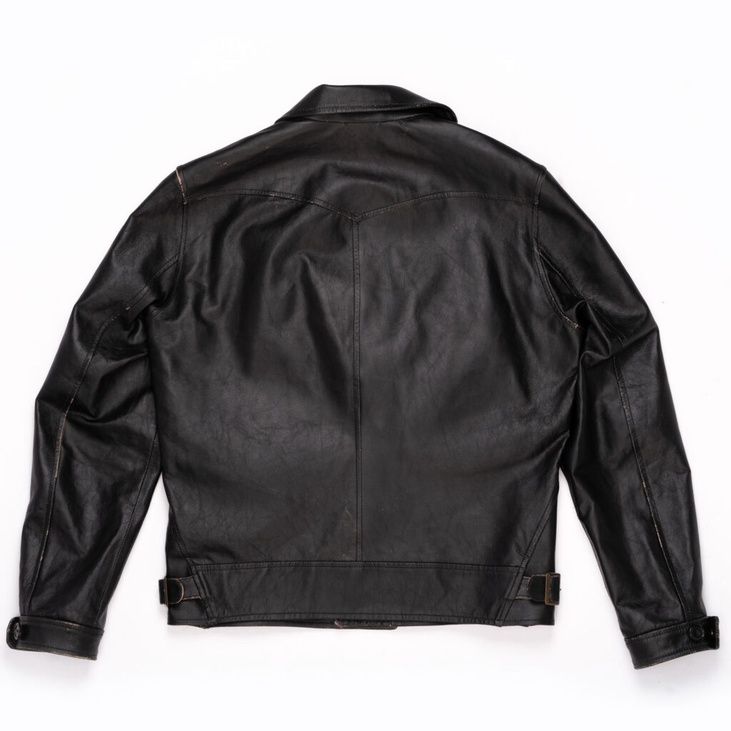 “Cossack” Black Tea-core Leather Jacket - Shangri-la Heritage