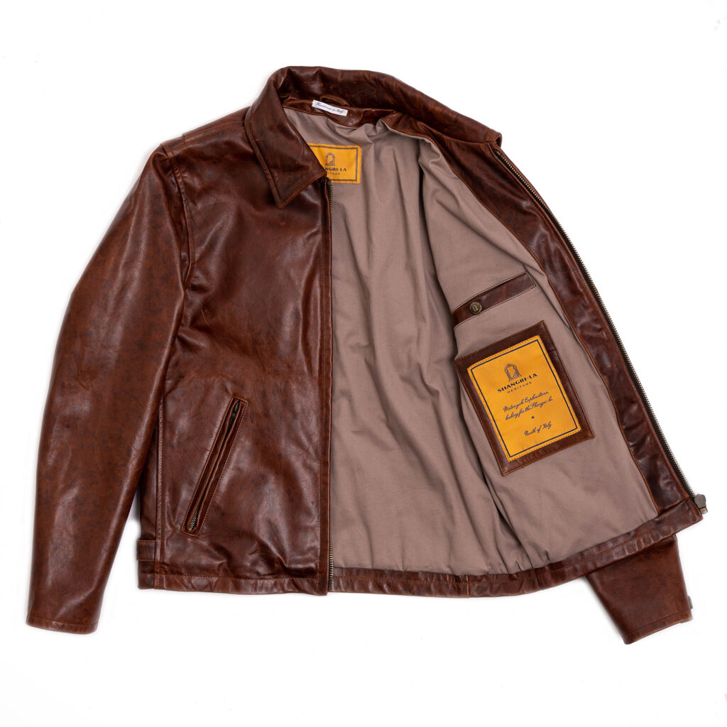 “Varenne” Whiskey Horsehide Leather Jacket - Shangri-la Heritage