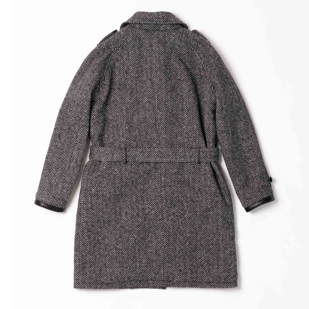 "Stelvio" Grey Herringbone Wool Dispatch Rider Coat - Shangri-la Heritage