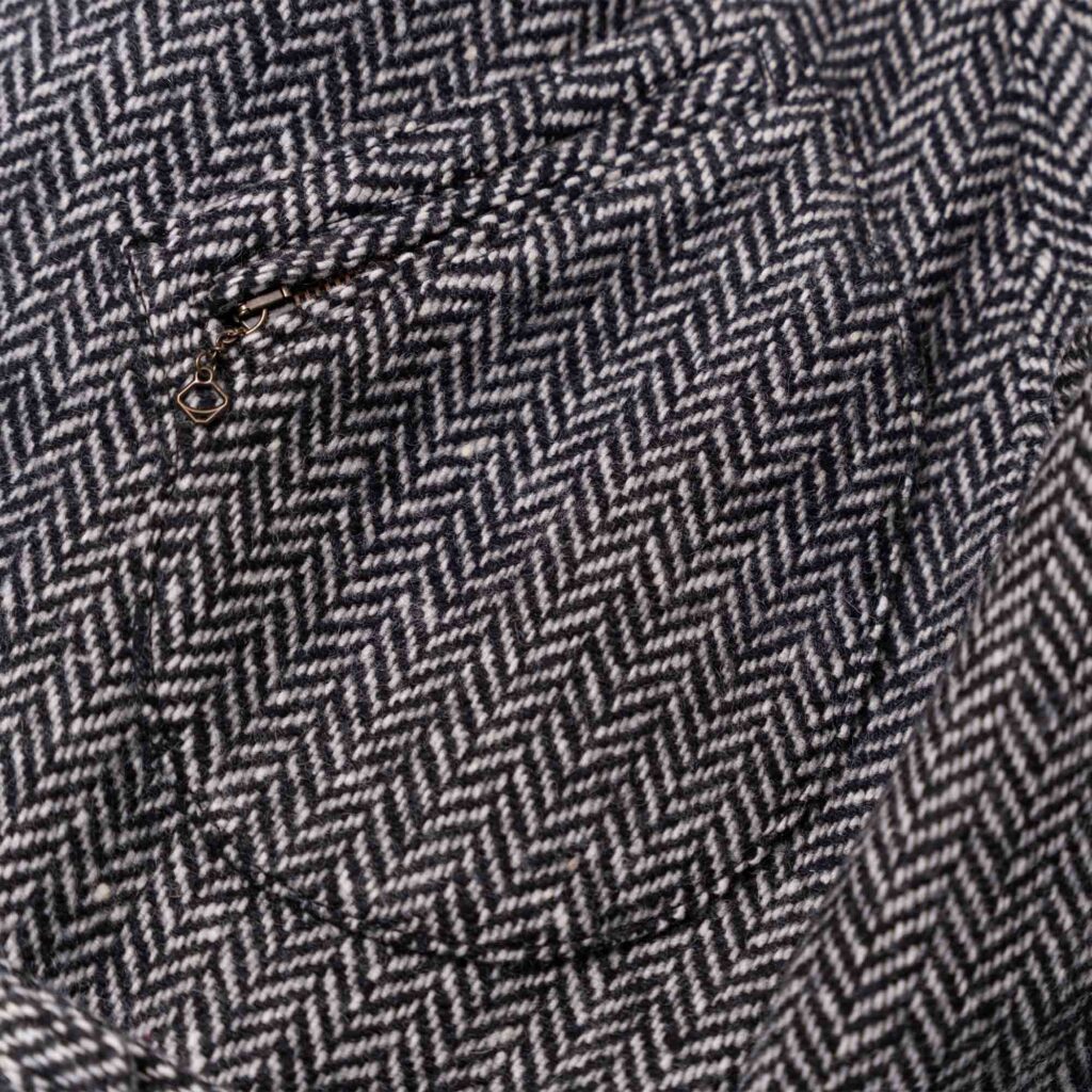 "Stelvio" Grey Herringbone Wool Dispatch Rider Coat - Shangri-la Heritage