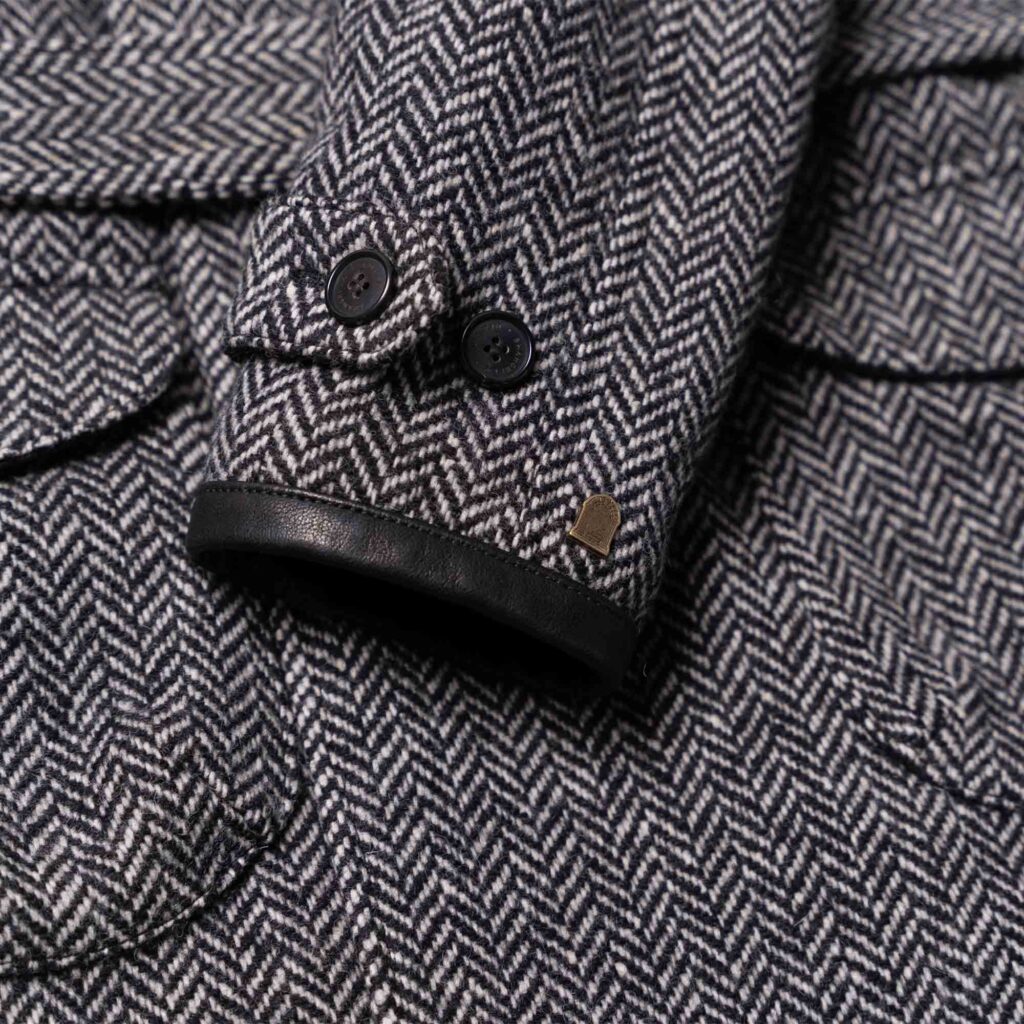 "Stelvio" Grey Herringbone Wool Dispatch Rider Coat - Shangri-la Heritage